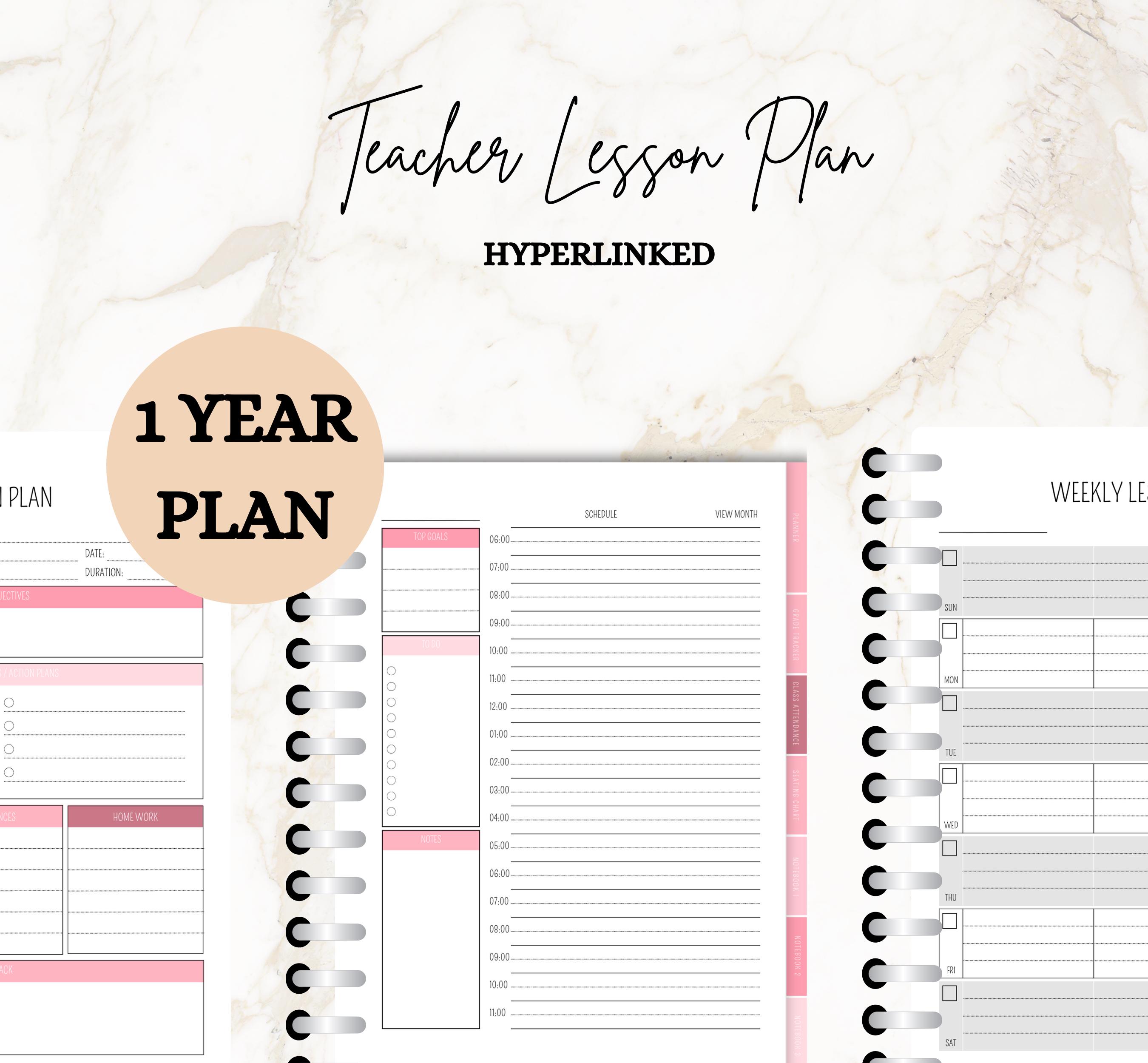 Digital Teacher Planner, 2024 2025, Academic Planner, Lesson Planner ...