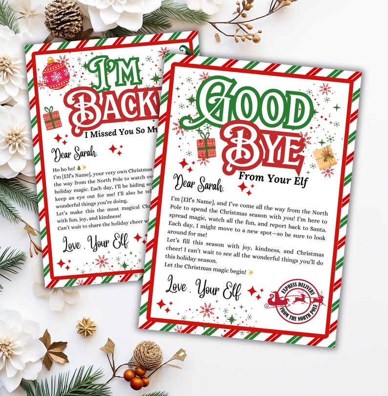 EDITABLE Elf Letter Set, Elf Welcome Letter, Elf Arrival Letter, Elf ...