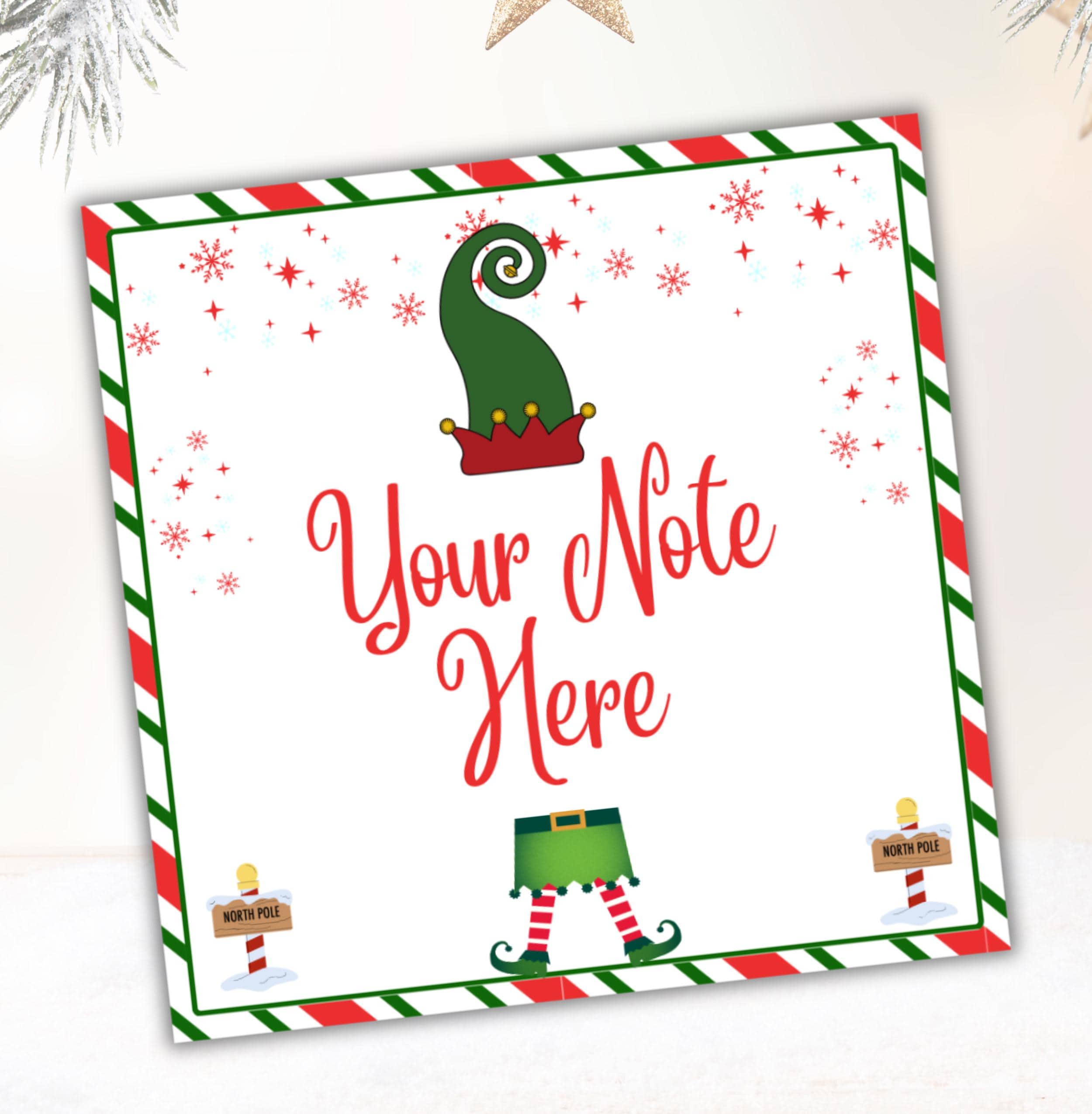 Editable Elf Notes, Printable Christmas Activities, Note From Your Elf ...