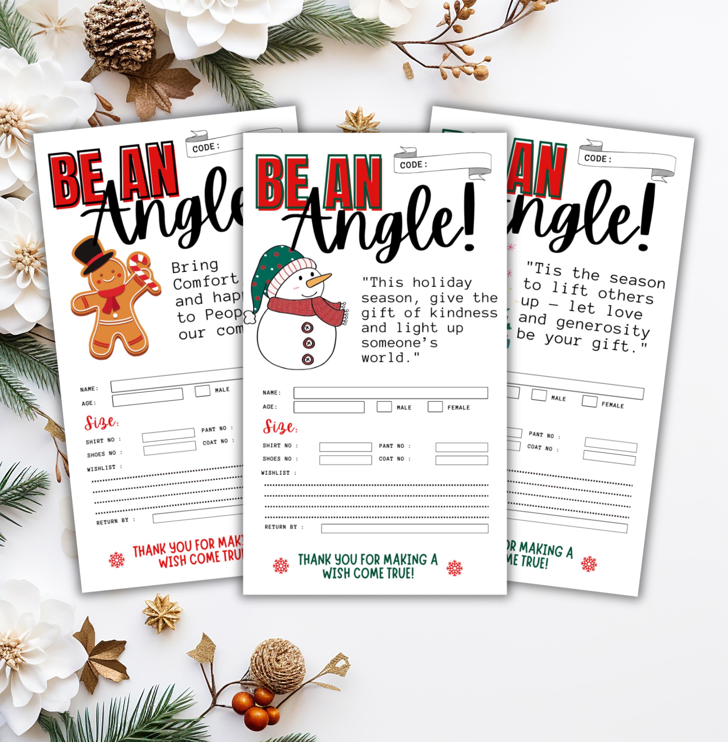 Editable Giving Tree Gift Tag Angel Tree Gift Tag Christmas Donation ...