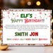 Elf Birthday Letter, Happy Birthday From Your Elf Letter, Printable ...