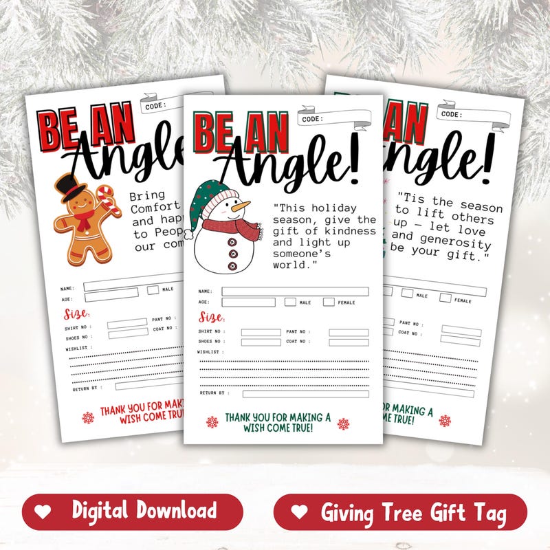 Angel Tree Tags - Etsy