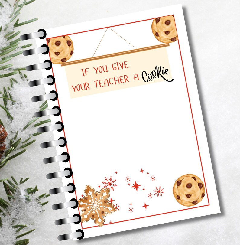 Editable If You Give a Teacher a Cookie for Christmas, Mouse a Cookie ...