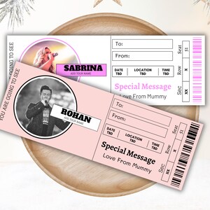 SURPRISE Editable Concert Ticket Template, DIY Event Ticket, Custom ...