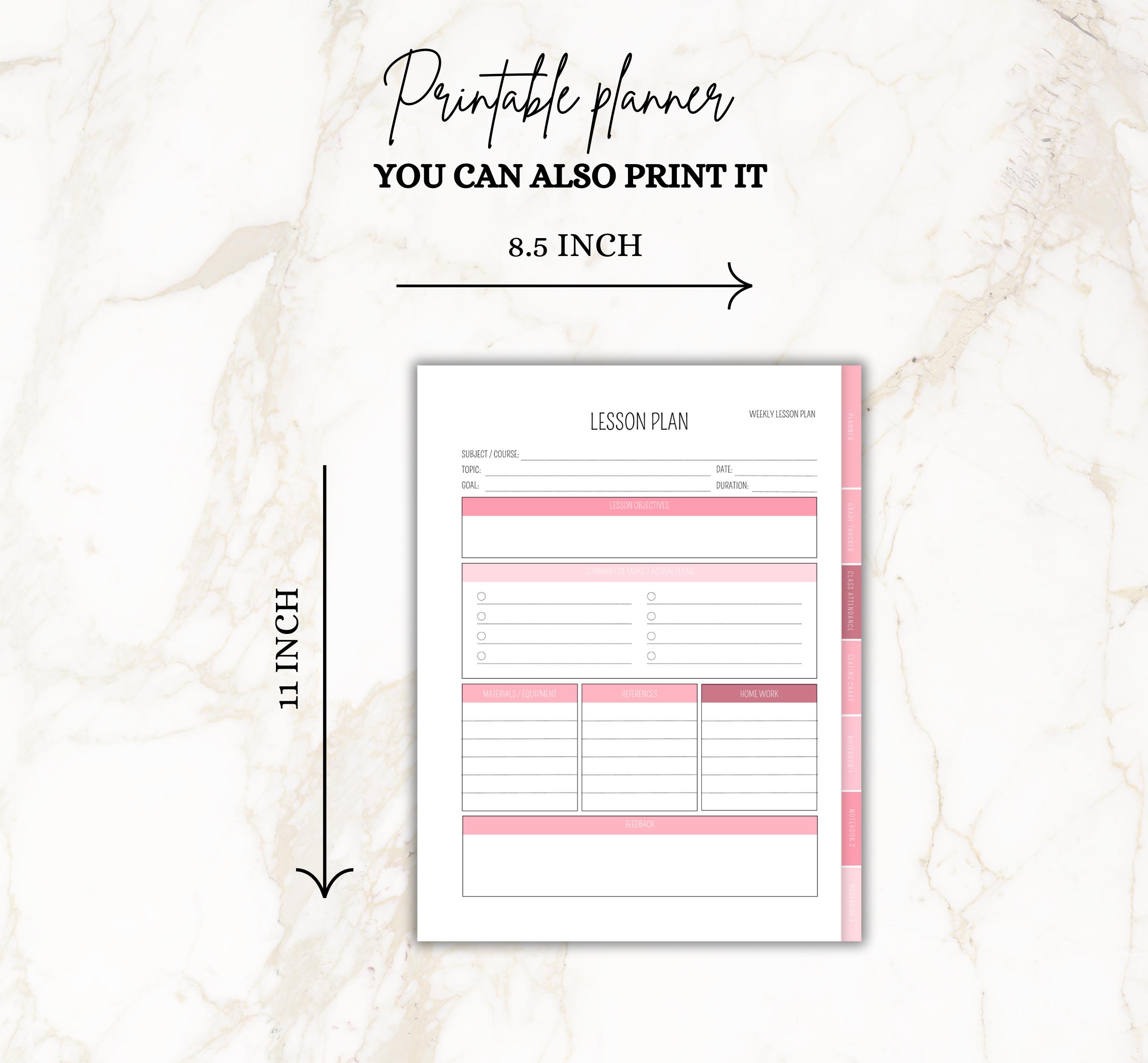 Digital Teacher Planner, 2024 2025, Academic Planner, Lesson Planner ...
