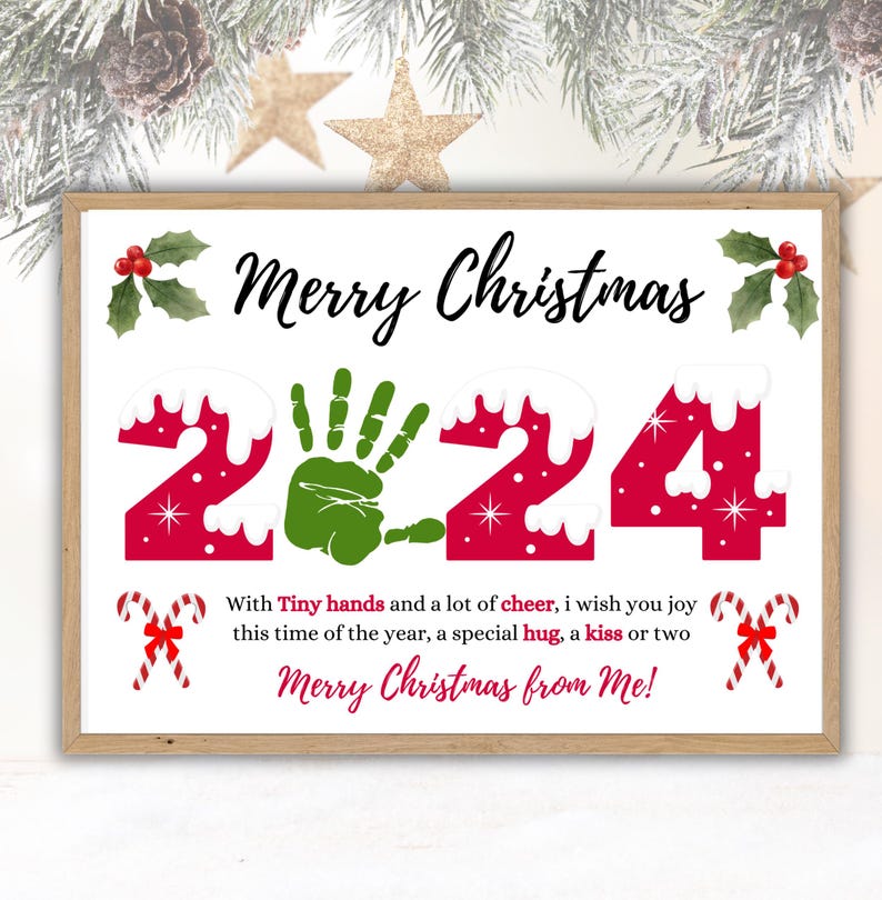 Christmas Handprint Art Craft , Kids Toddlers Handprint Craft ...