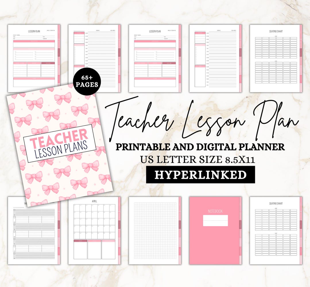Digital Teacher Planner, 2024 2025, Academic Planner, Lesson Planner ...