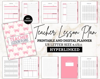 Digital Teacher Planner, 2024 2025, Academic Planner, Lesson Planner ...