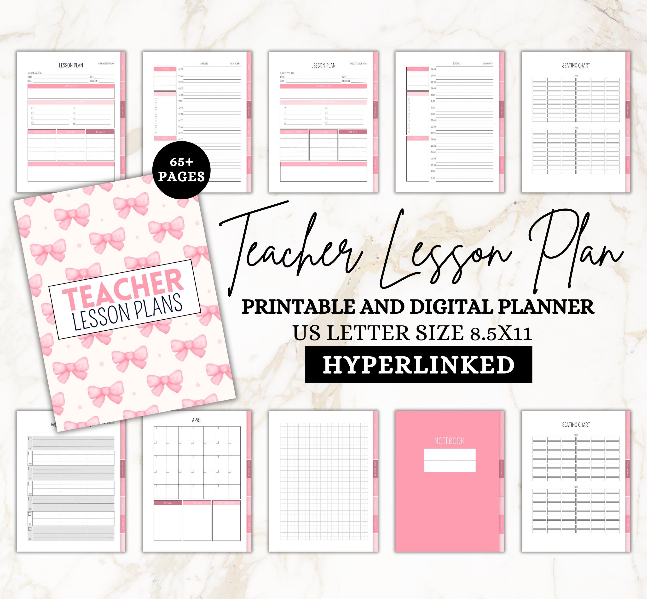 Digital Teacher Planner, 2024 2025, Academic Planner, Lesson Planner ...