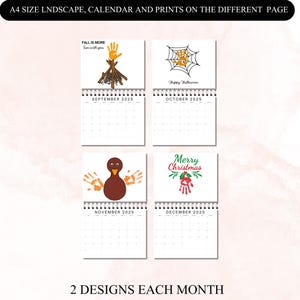2025 Handprint Calendar - Printable Handprint Craft - Handprint ...