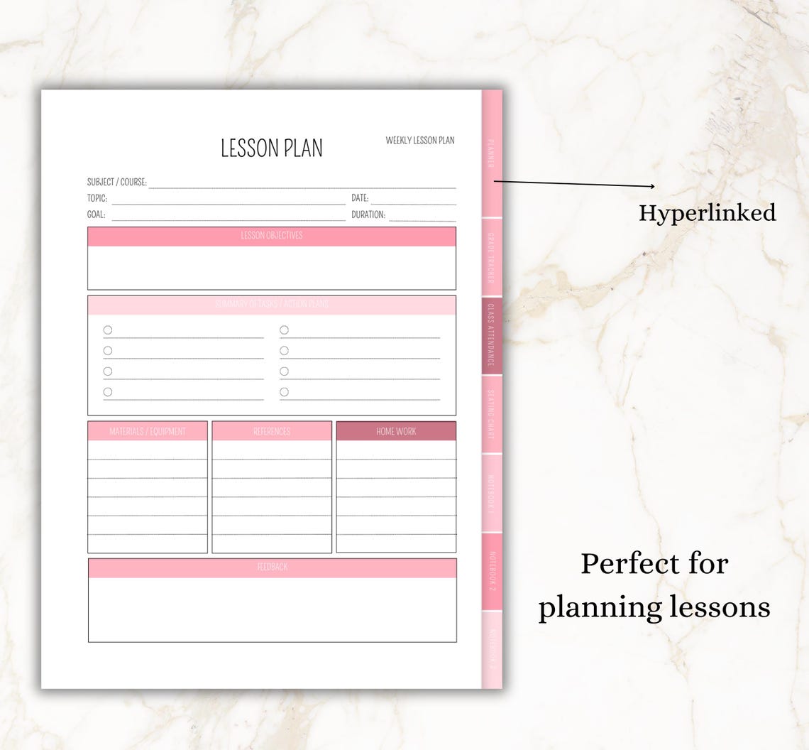 Digital Teacher Planner, 2024 2025, Academic Planner, Lesson Planner ...