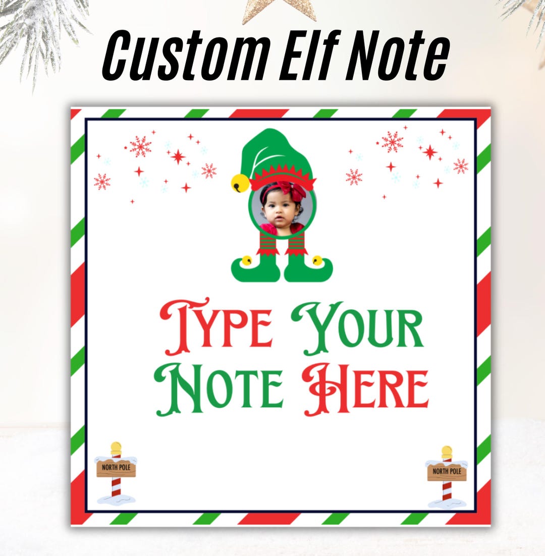 EDITABLE Blank Elf Notes, Editable NOTES From Your Elf Notecards, Girl ...