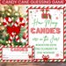 PRINTABLE Christmas Candy Cane Guessing Game, Holiday Birthday Party ...