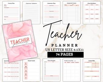 Digital Teacher Planner, 2024 2025, Academic Planner, Lesson Planner ...