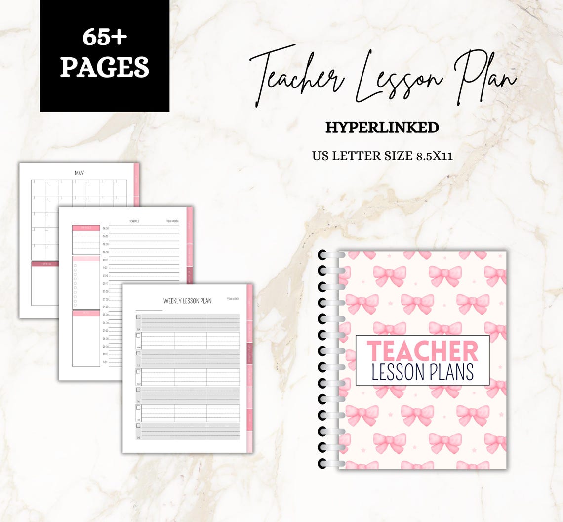 Digital Teacher Planner, 2024 2025, Academic Planner, Lesson Planner ...