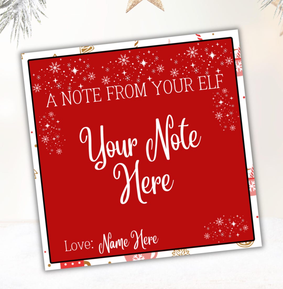 Editable Elf Notes, Printable Christmas Activities, Note From Your Elf ...