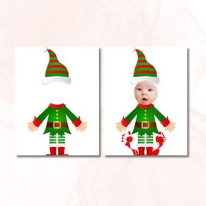 Christmas Handprint Footprint DIY Art Craft Bundle, Printable Christmas ...