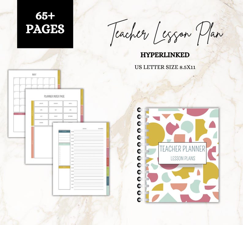 Digital Teacher Planner, 2024 2025, Academic Planner, Lesson Planner ...