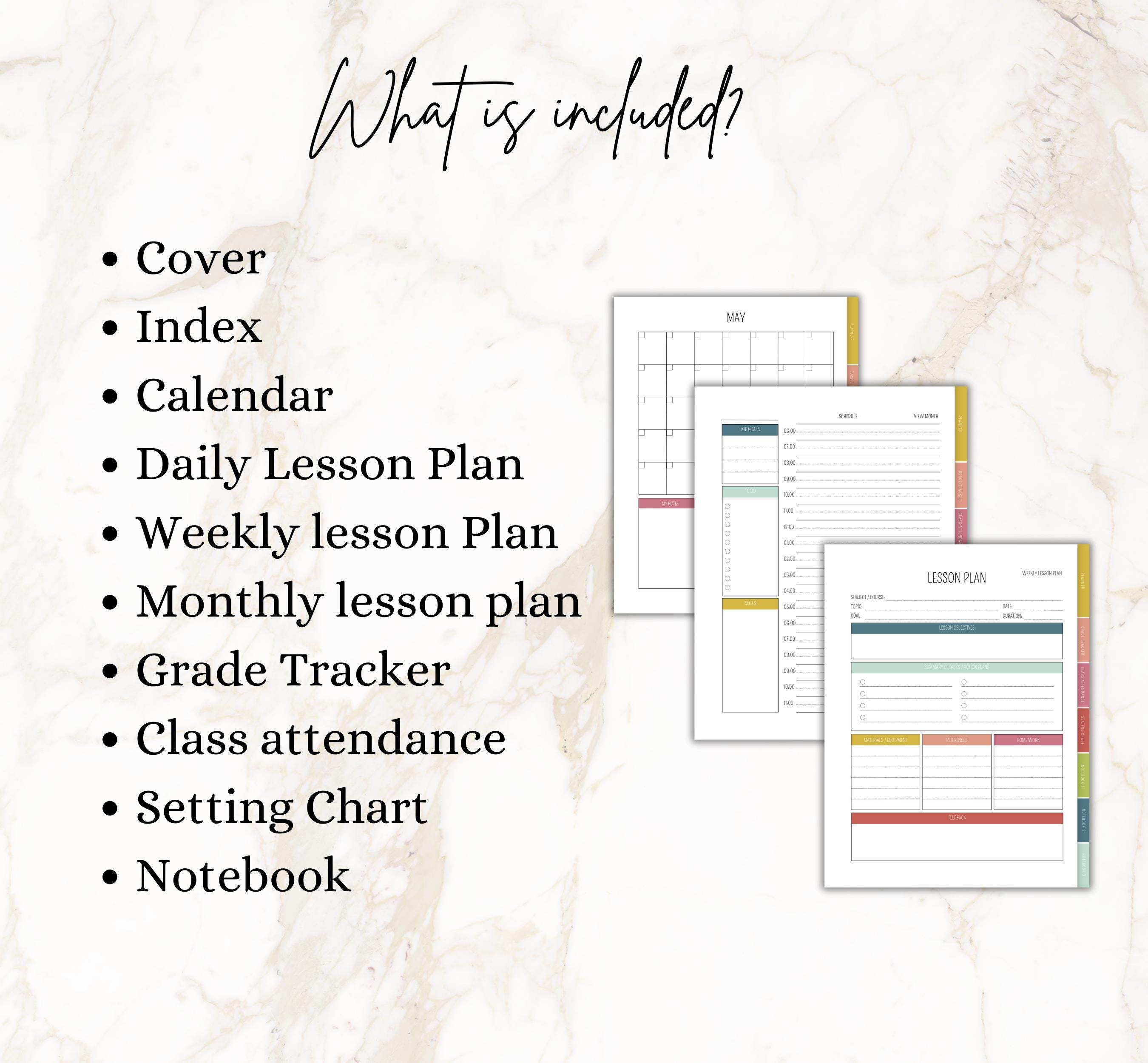 Digital Teacher Planner, 2024 2025, Academic Planner, Lesson Planner ...