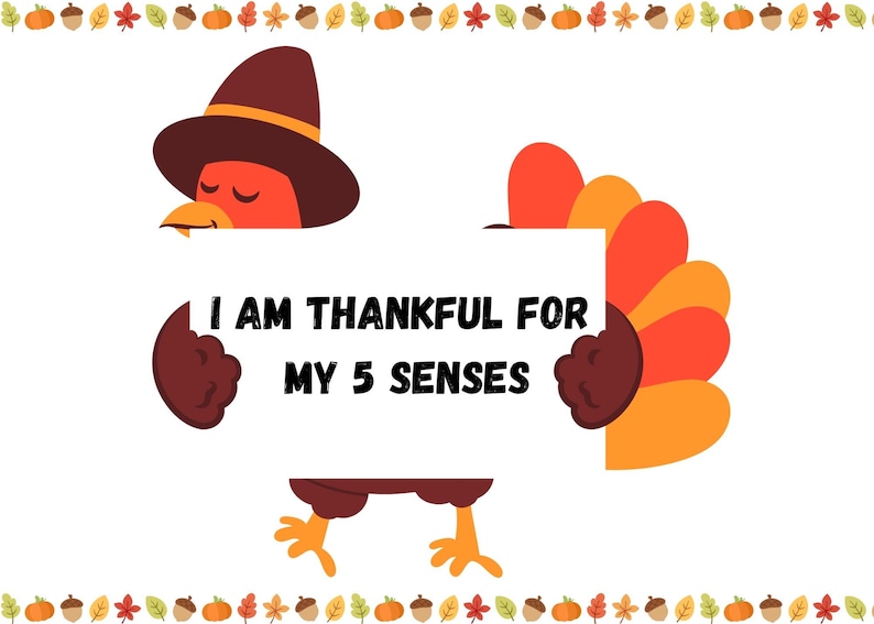 I Am Thankful for My 5 Senses Writing Book - Etsy
