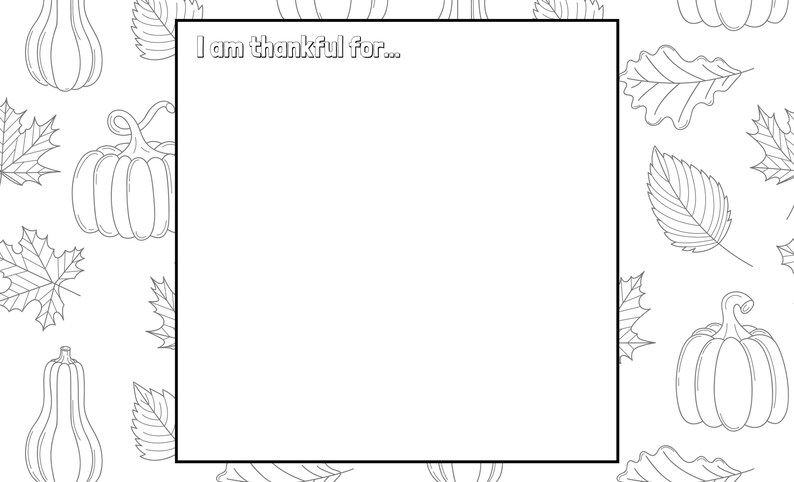 Thanksgiving Coloring Pages/placemats - Etsy