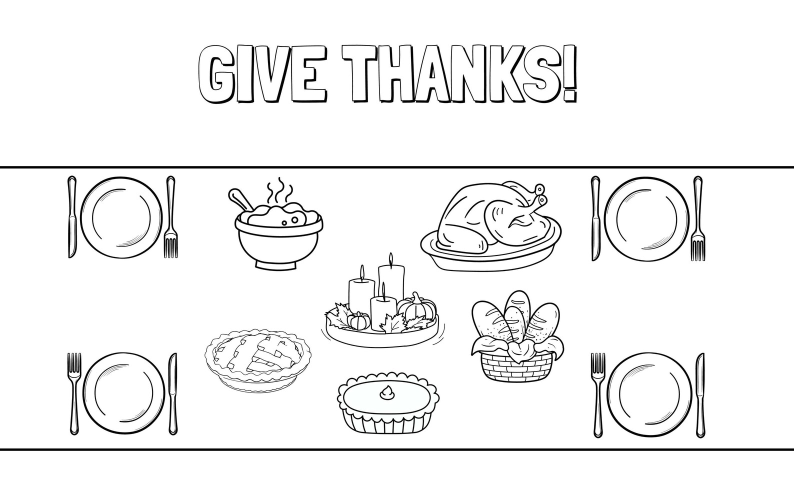 Thanksgiving Coloring Pages/placemats - Etsy