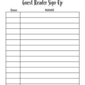 Parent Volunteer Sign up Sheets - Etsy