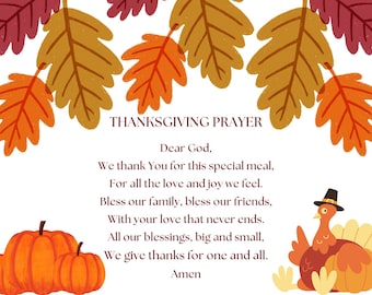 Thanksgiving Prayer - Etsy