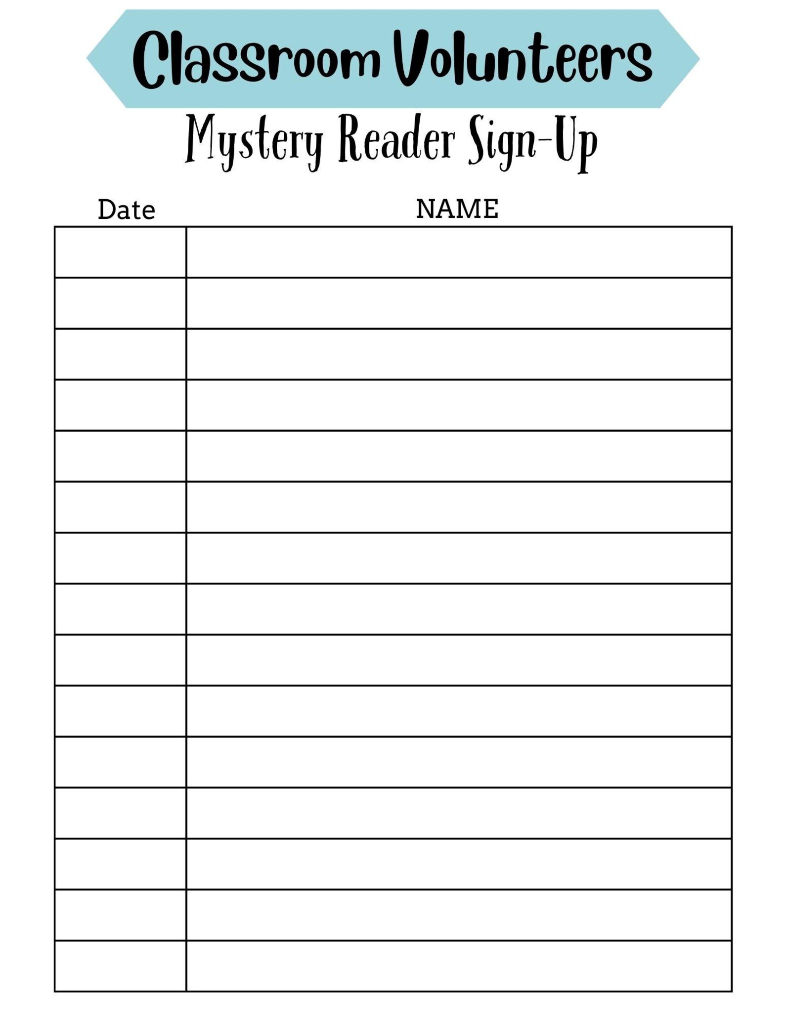 Parent Volunteer Sign up Sheets - Etsy