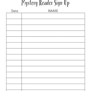 Parent Volunteer Sign up Sheets - Etsy