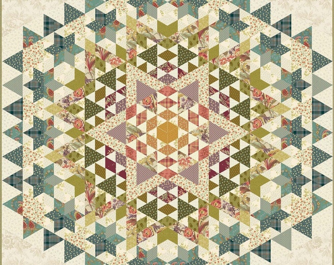 PRECUT Scrappy Star Quilt Kit by Laundry Basket Quilts Edyta Sitar ...