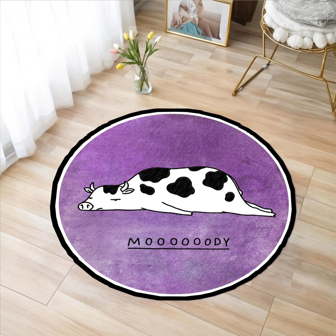 Lazy Cow Pattern Rug, Teenager Room Rug, Gifts for Teenagers, Rugs for ...