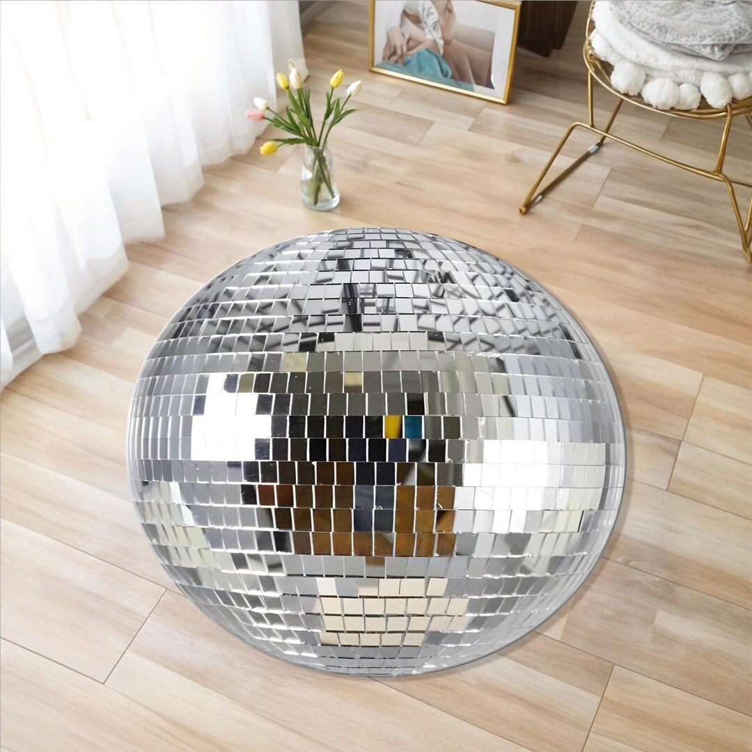 Shiny Disco Ball Rug, Disco Ball Rug, Dance Lovers Rug, Disco Rug ...
