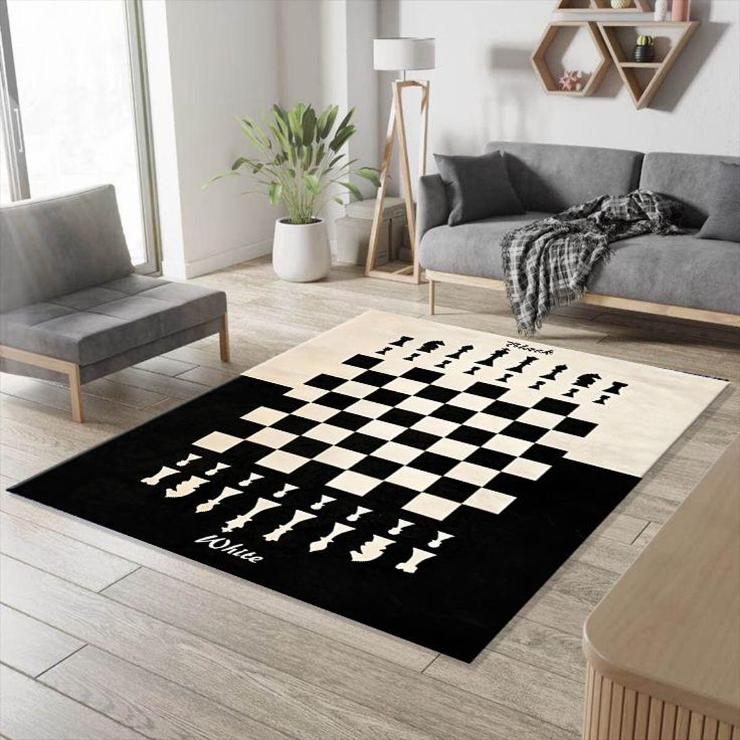 High Score Rug, Play Room Rug, Chess Rug, Kids Gift Rug, Area Rug ...