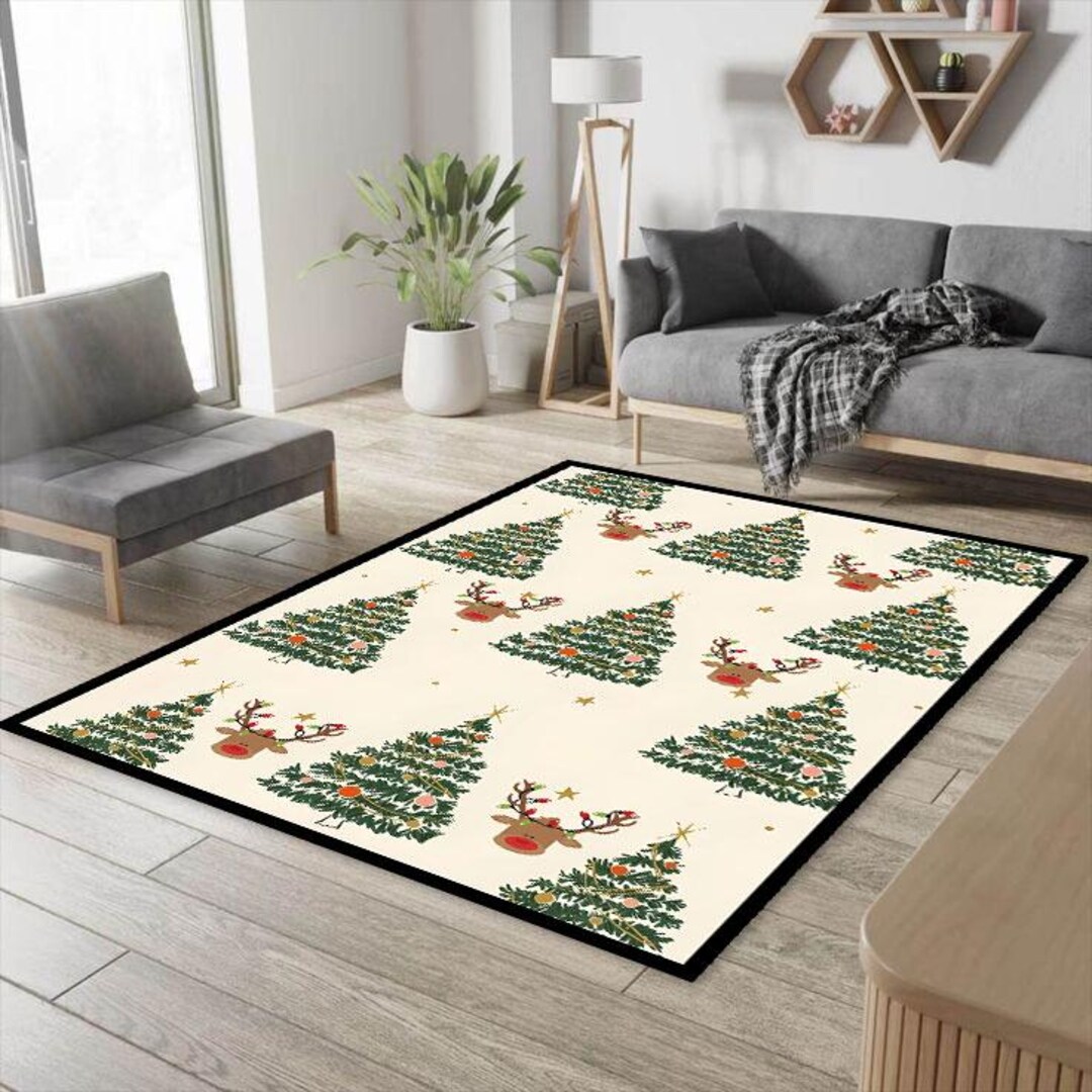 Christmas Pattern Rugs , Happy New Year Decor, Festive Party Supplies ...
