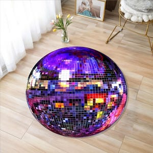 Shiny Disco Ball Rug, Disco Ball Rug, Dance Lovers Rug, Disco Rug ...
