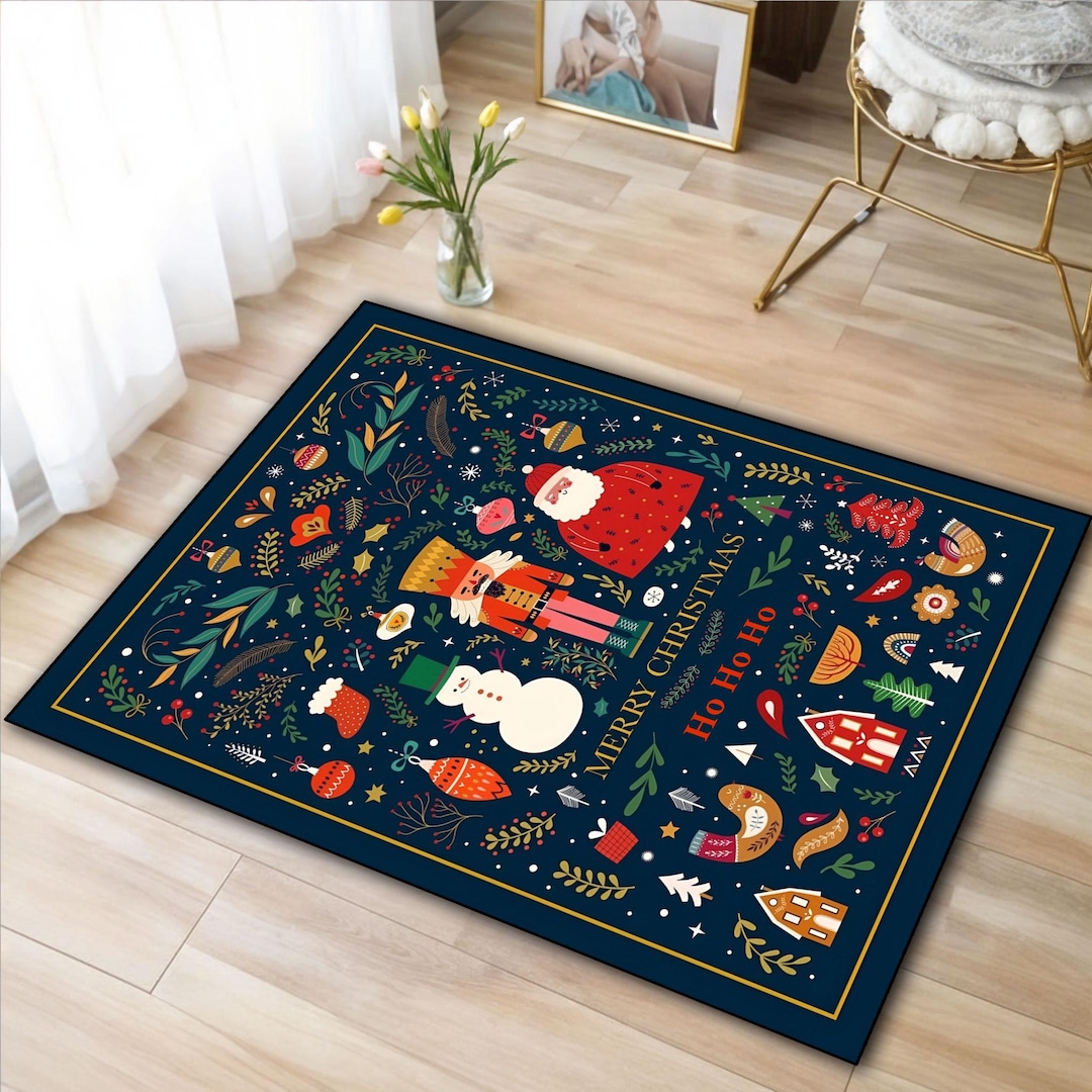 Christmas Pattern Rugs , Happy New Year Decor, Festive Party Supplies ...