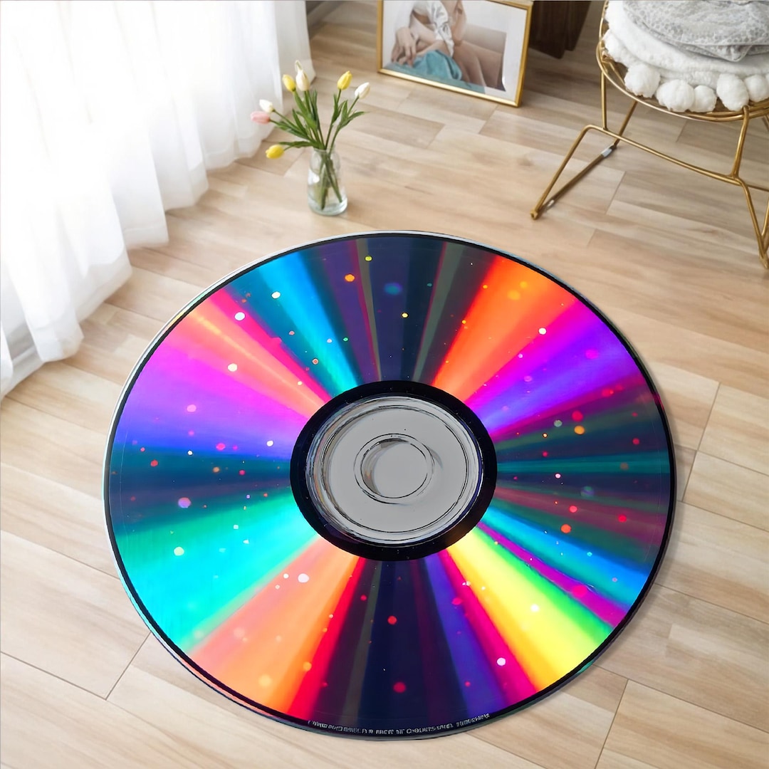 Retro Vinyl Record Rug: Machine Washable Music Lover Gift - Etsy