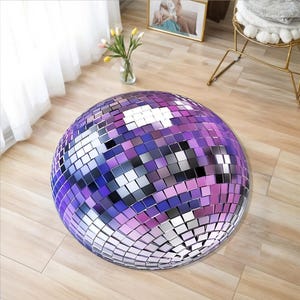 Shiny Disco Ball Rug, Disco Ball Rug, Dance Lovers Rug, Disco Rug ...