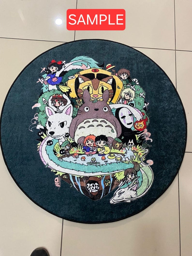 Round Koi Fish Rug, Japanese Zen Area Rug, Watercolor Pond Carpet ...