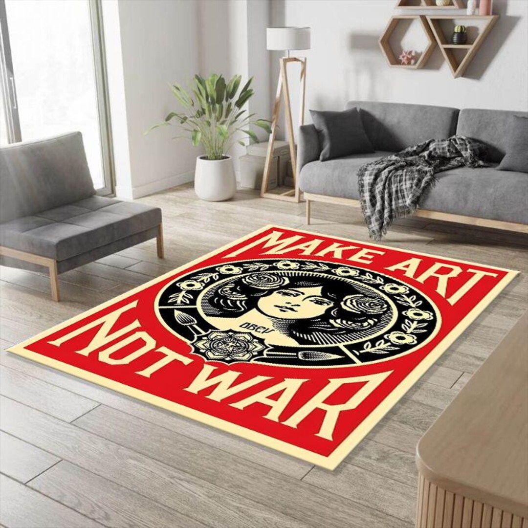 Art Theme Rug, Boho Rug, Motto Rug, Minimalist Rug, Minimalist Carpet ...