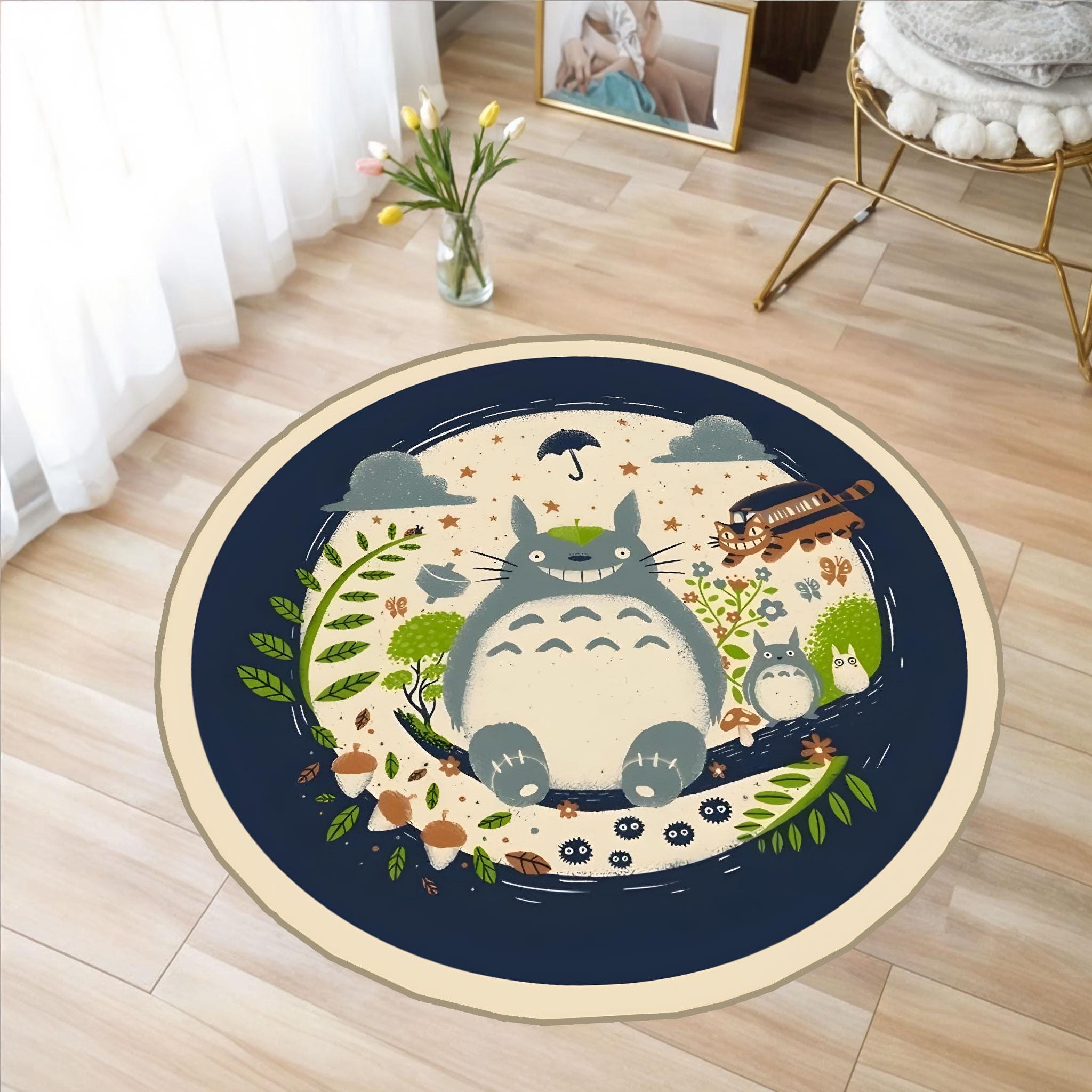 Totoro Anime Rug, Anime Carpet,japanese Anime ,japan Anime Rug, Boys ...