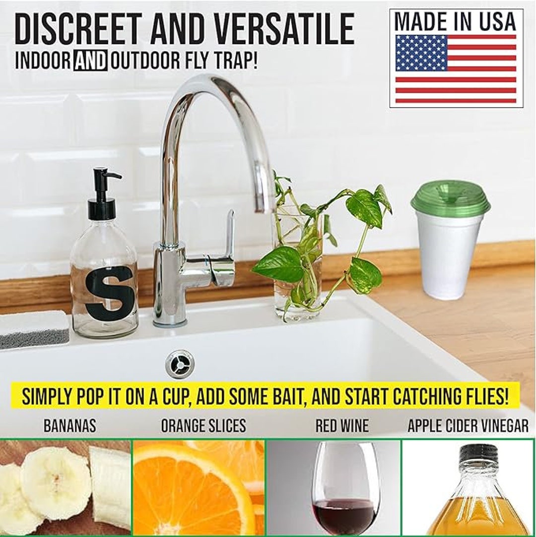 Fly Lid, Fly Trap, Pest Control, Fruit Fly Trap, Reusable Trap, Eco ...