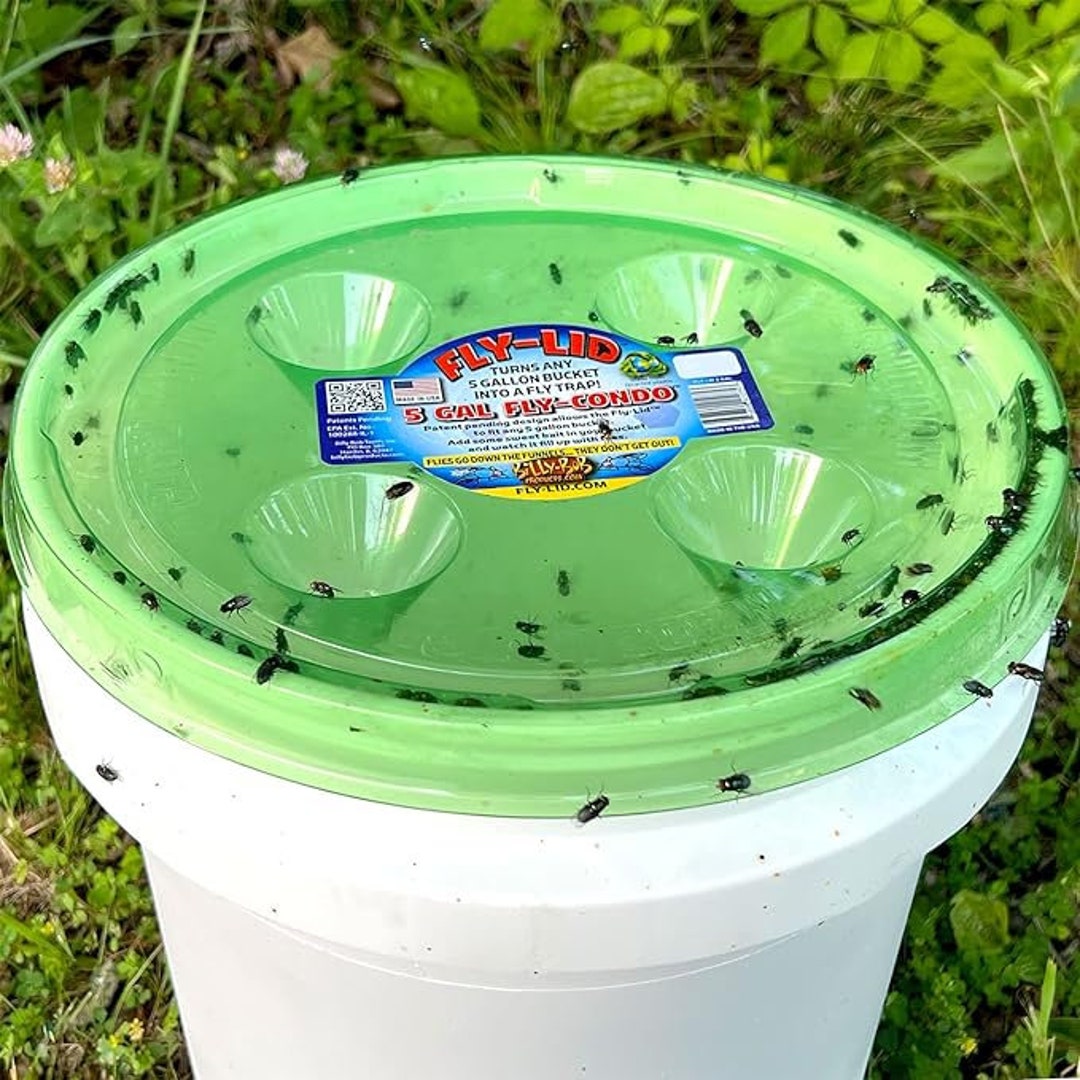 5 Gallon Bucket Fly Lid, Pest Control, Fly Control, Fly Trap, Eco ...