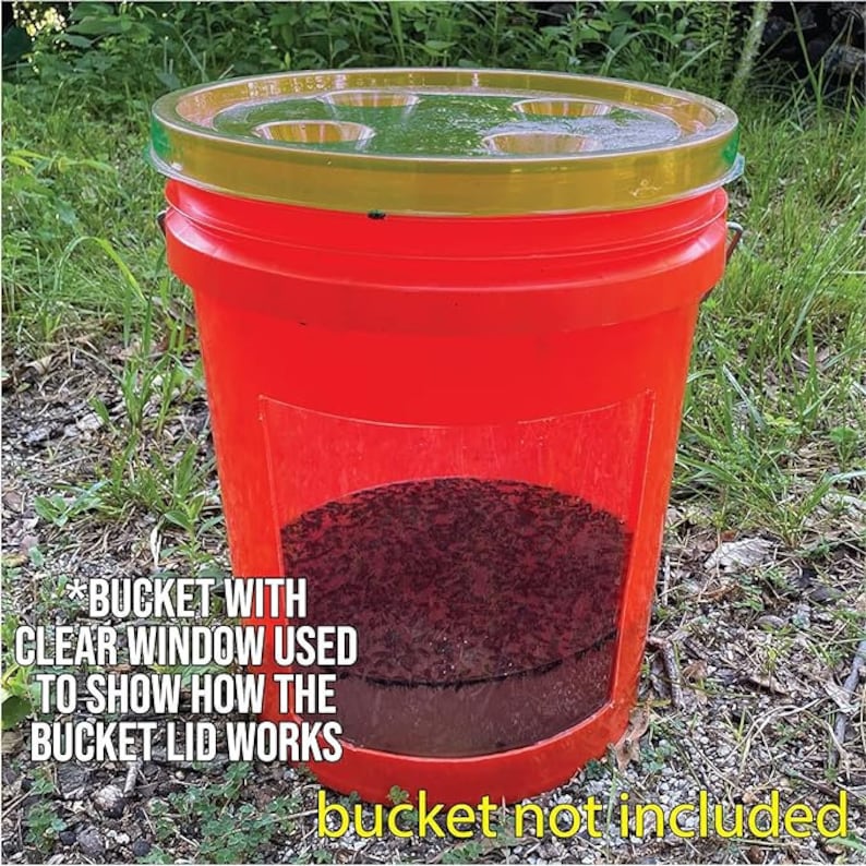 5 Gallon Bucket Fly Lid, Pest Control, Fly Control, Fly Trap, Eco ...