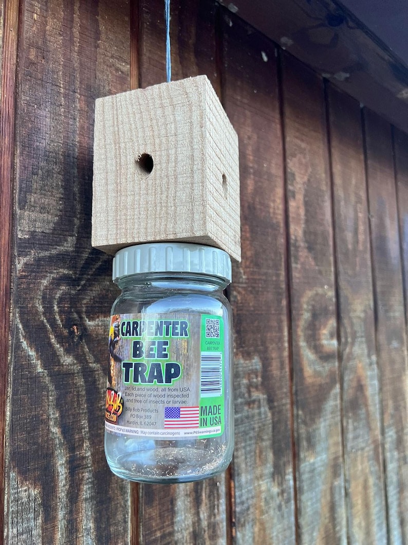 Handmade Carpenter Bee Trap - Wooden Bee Traps - Carpenter Bee - - Etsy