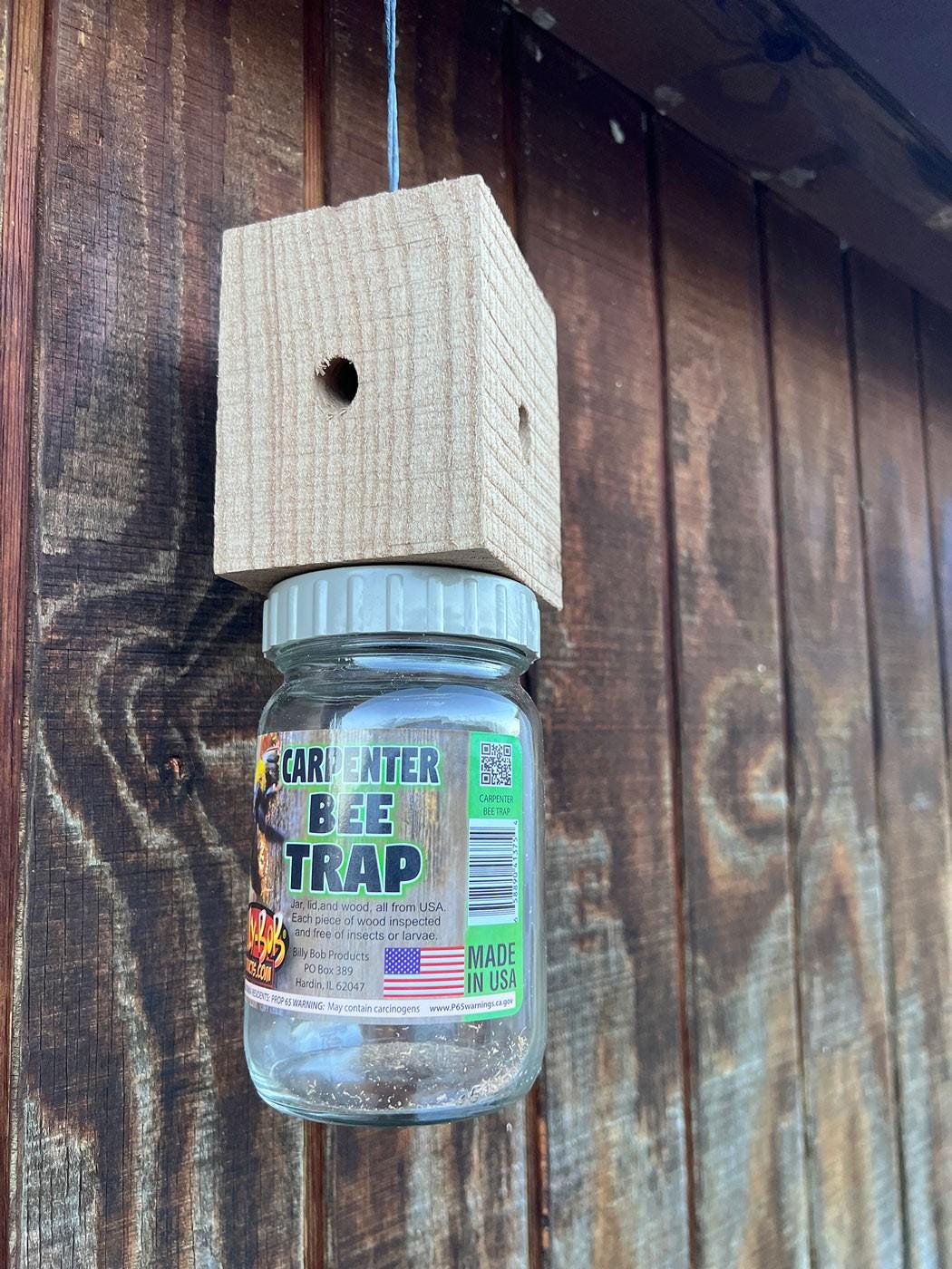 Handmade Carpenter Bee Trap - Wooden Bee Traps - Carpenter Bee - - Etsy