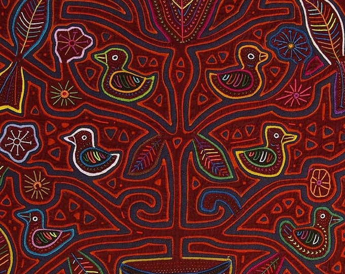 Kuna Mola Textile, Tree of Life With Birds, HHG 636 - Etsy