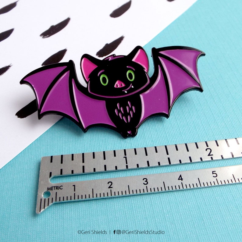 Bat Enamel Lapel Pin Bat Pin - Etsy