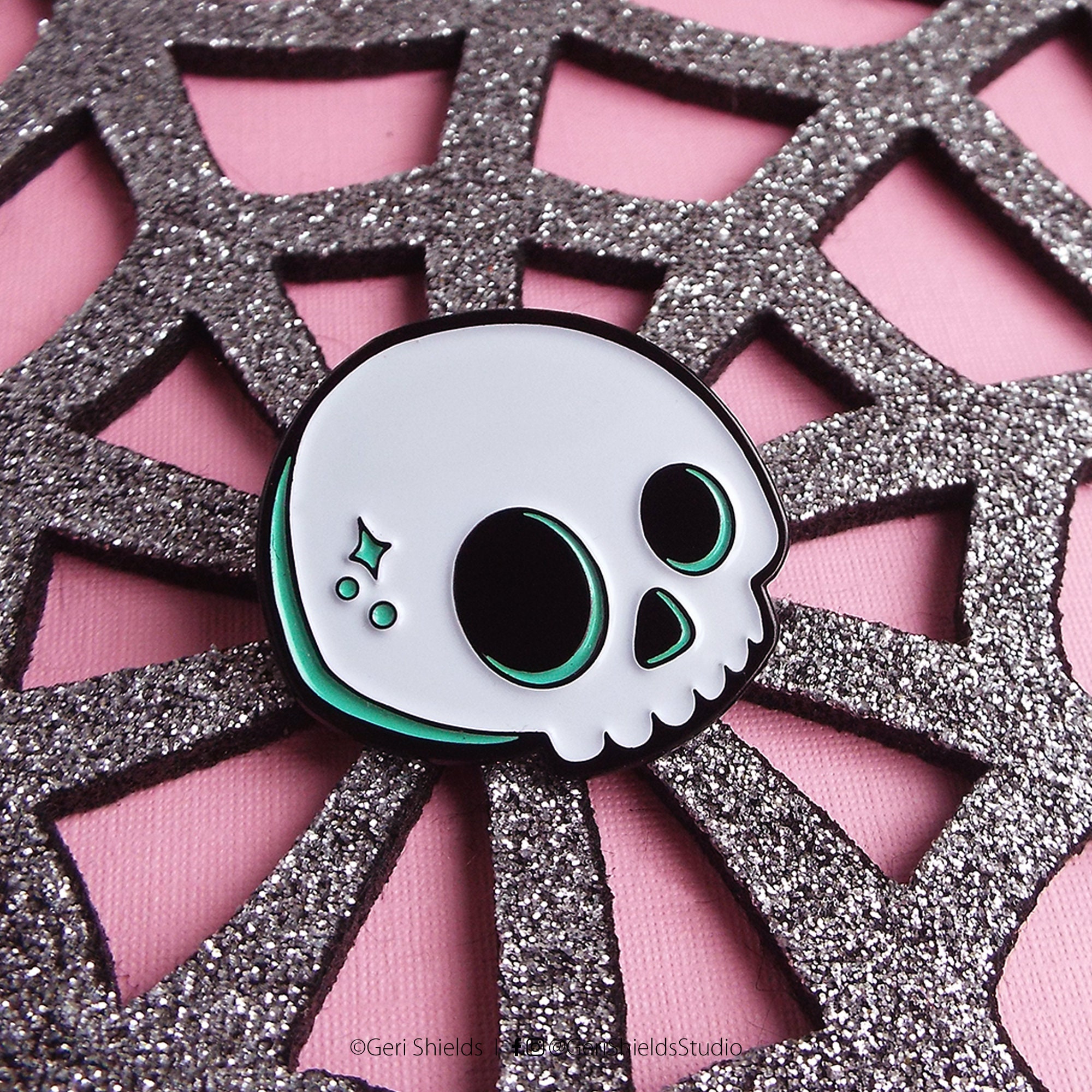 Skull Enamel Lapel Pin Skull Pin - Etsy